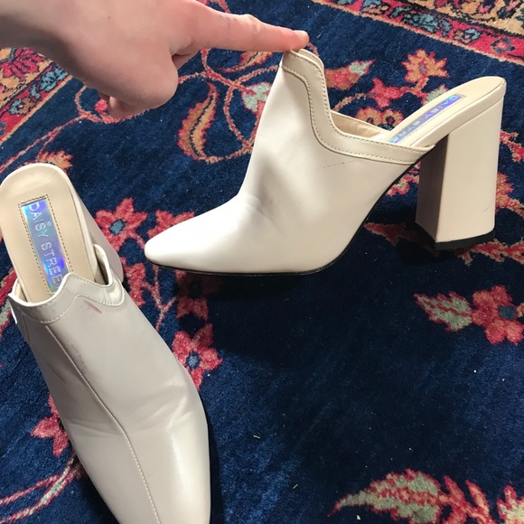 Daisy Street | Shoes | White Platform Mules By Daisy Street Uk 6 Us 8 ...